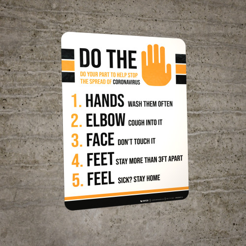 Do The Five Do Your Part To Help Stop The Spread with Icon Portrait ...