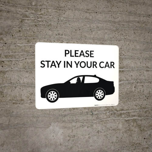 Please Stay In Your Car with Icon Landscape - Wall Sign | Creative ...