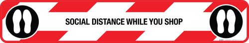 Social Distance While You Shop - Feet- Social Distancing Strip ...