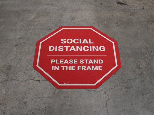 Social Distancing Please Stand In The Frame Stop