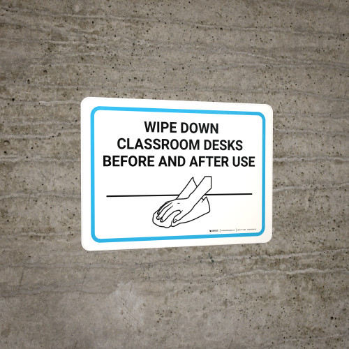 Wipe Down Classroom Desks Before And After Use with Icon Landscape ...