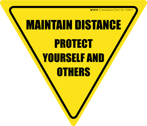 Protect Yourself And Others Maintain Distance Yield - Floor Sign ...