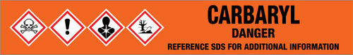 Carbaryl [CAS# 63-25-2] - GHS Pipe Marking Label