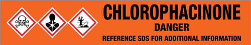 Chlorophacinone [CAS# 3691-35-8] - GHS Pipe Marking Label