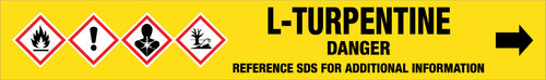L-Turpentine [CAS# 8006-64-2] - GHS Pipe Marking Label | Creative ...