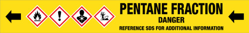 Pentane Fraction - GHS Pipe Marking Label | Creative Safety Supply