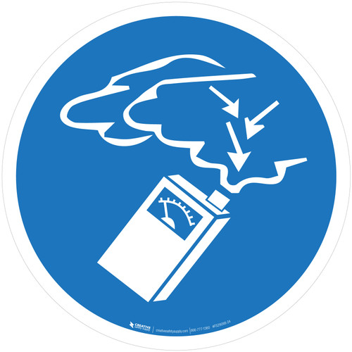 Use Gas Detector Mandatory - ISO Floor Sign | Creative Safety Supply