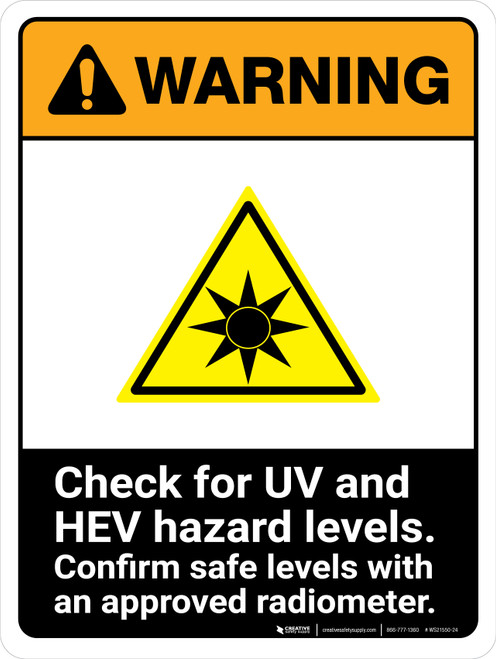 Warning: ISO Check For UV And HEV Hazard Levels - Confirm with Approved ...