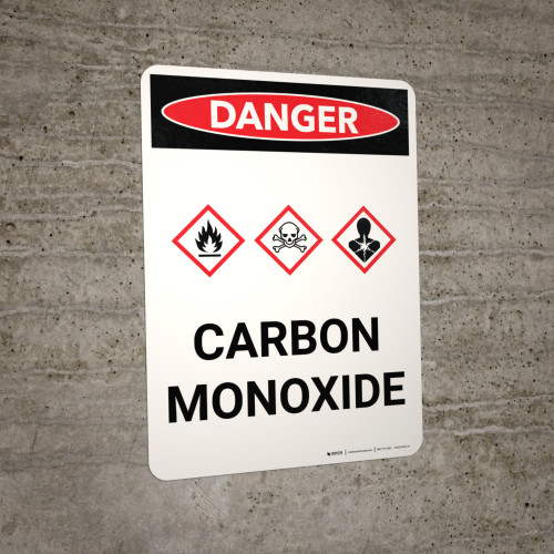 Danger: Carbon Monoxide Portrait With Icon - Wall Sign | Creative ...