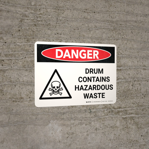 Warning Waste Drums