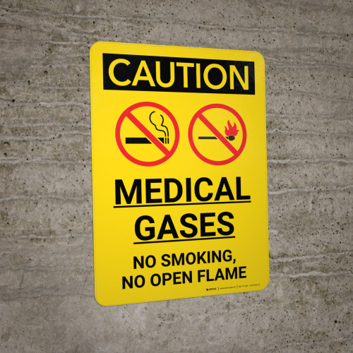 Sign Caution Medical Gases OSHA Sign CAUTION Medical Gases No