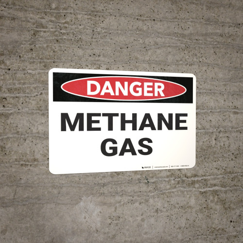Danger: Methane Gas - Wall Sign | Creative Safety Supply