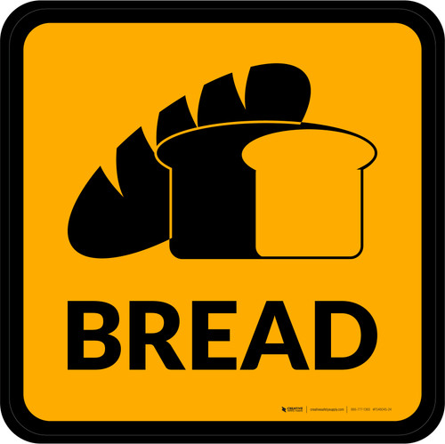 Bread with Icon Square - Floor Sign