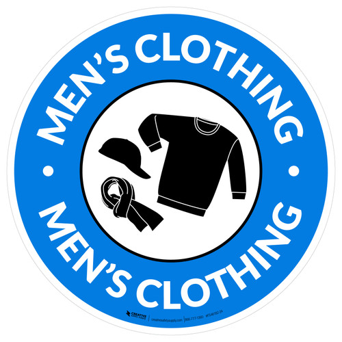Mens Clothing with Icon Circle - Floor Sign