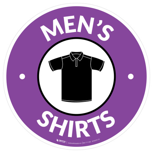 Mens Shirts with Icon Circle - Floor Sign