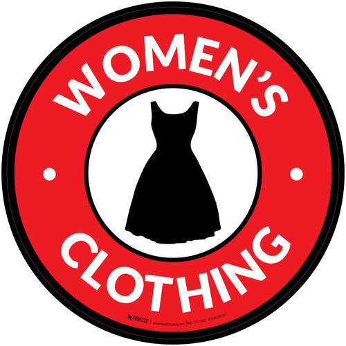 Womens Clothing with Icon Circle - Floor Sign