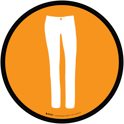 Womens Pants Icon Circle - Floor Sign