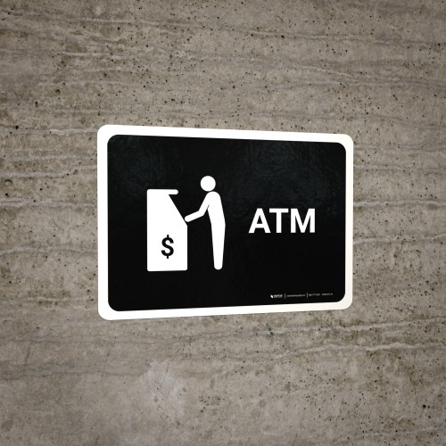 ATM Black Landscape - Wall Sign