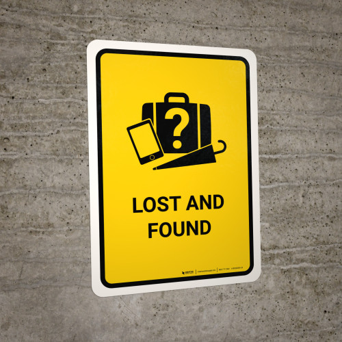 Lost And Found Yellow Portrait - Wall Sign