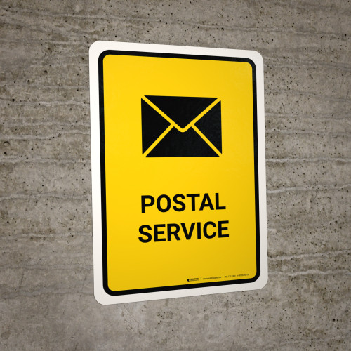 Postal Service Yellow Portrait - Wall Sign