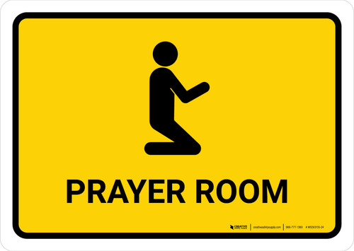 Prayer Room Yellow Landscape - Wall Sign