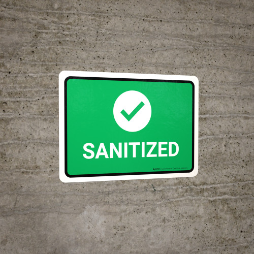 Sanitized with Icon Landscape - Wall Sign