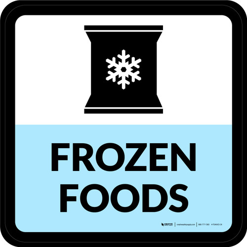 Frozen Foods Square - Floor Sign