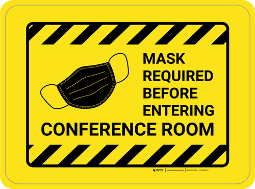 Mask Required Before Entering Conference Room Rectangular With Hazard ...
