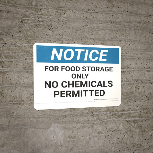 Notice: No Chemicals Permitted - Wall Sign | Creative Safety Supply
