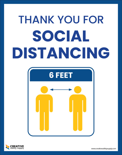 Thank You For Social Distancing (6 Feet) - Poster