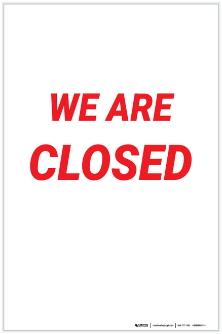 We Are Closed - Label