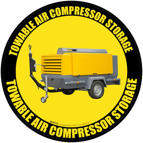 Towable Air Compressor Storage - Floor Sign