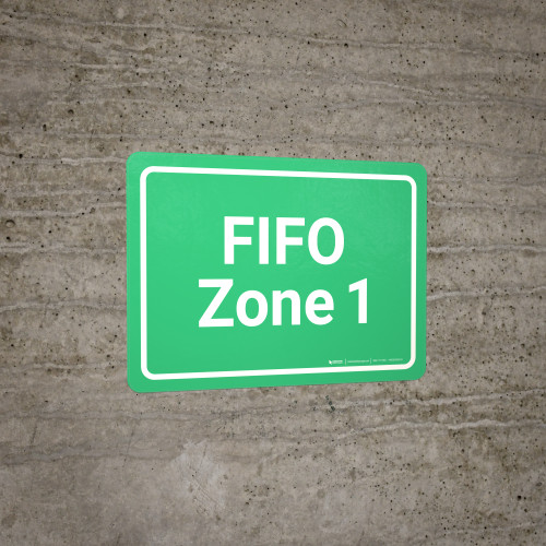 FIFO Zone 1 Green Landscape - Wall Sign