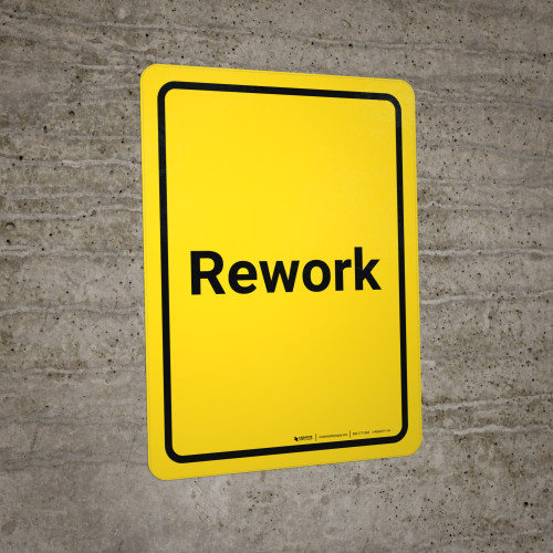 Rework Yellow Portrait - Wall Sign