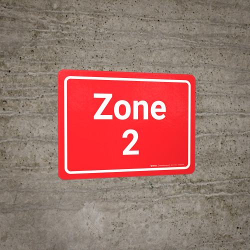 Zone 2 Red Landscape - Wall Sign