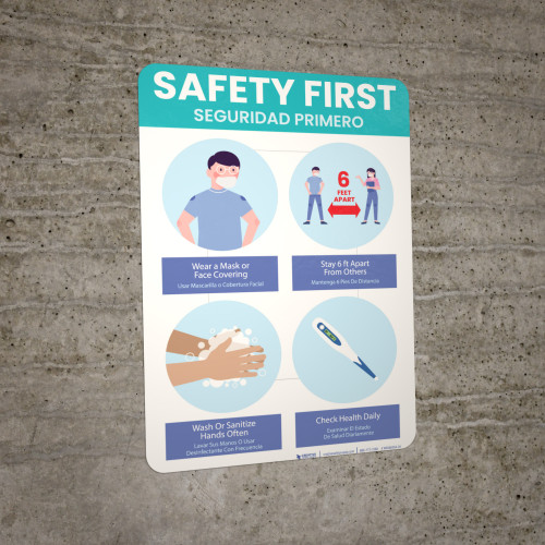 Safety First: Wear a Mask, Social Distancing, Wash Hands, and Check ...