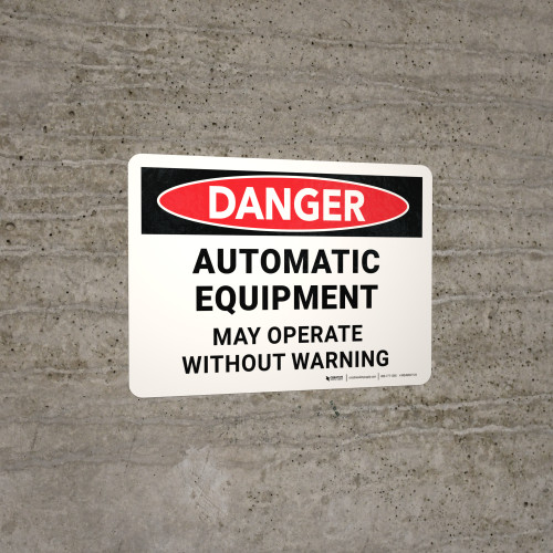 Danger: Automatic Equipment May Operate Without Warning Landscape ...
