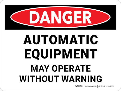 Danger: Automatic Equipment May Operate Without Warning Landscape ...