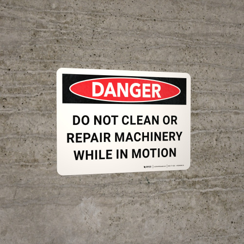 Danger: Do Not Clean Or Repair Machinery While In Motion Landscape ...