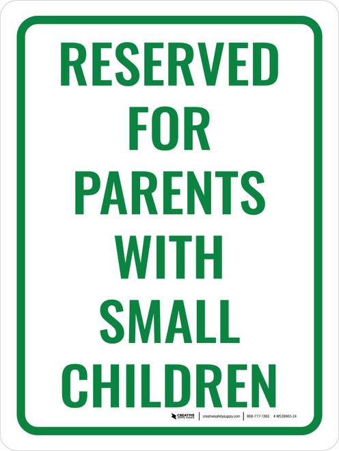 Parents With Small Children Portrait - Wall Sign