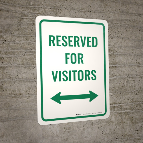 Reserved For Visitors (Double Arrow) Portrait - Wall Sign | Creative ...