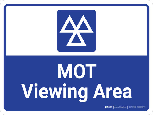 MOT Viewing Area Blue Landscape - Wall Sign