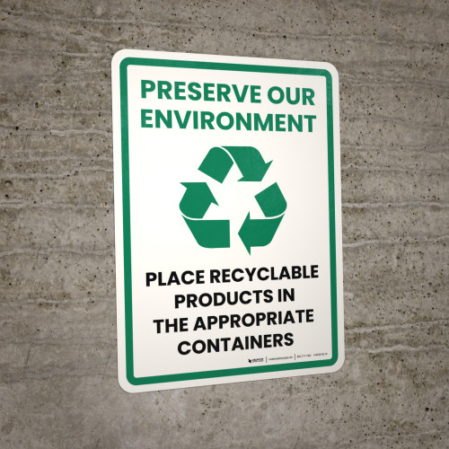 Preserve Our Environment Portrait - Wall Sign