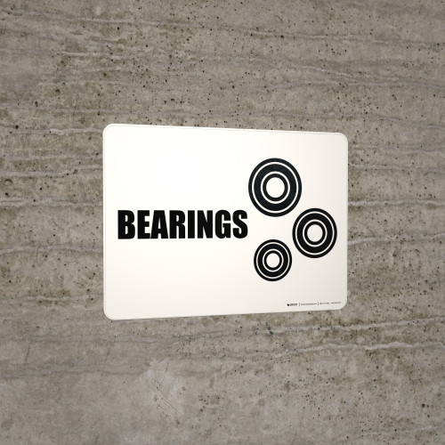 Bearings with Icon Landscape - Wall Sign | Creative Safety Supply