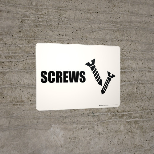 Screws with Icon Landscape - Wall Sign | Creative Safety Supply