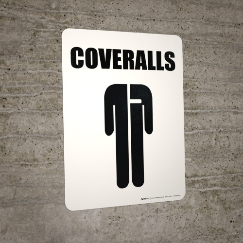 Coveralls with Icon Portrait - Wall Sign | Creative Safety Supply