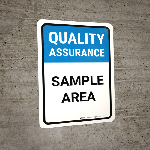 Quality Assurance: Sample area Portrait - Wall Sign