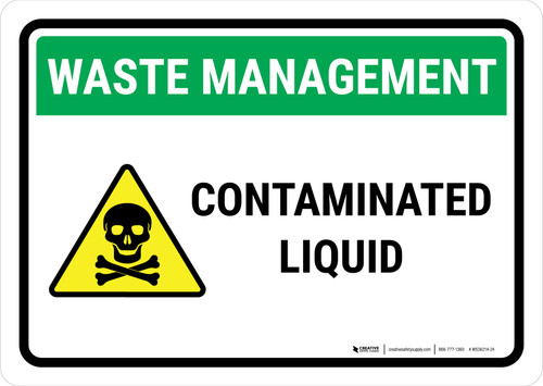 Waste Management: Contaminated Liquid Landscape - Wall Sign
