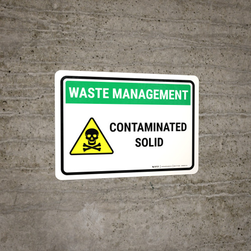 Waste Management: Contaminated Solid Landscape - Wall Sign