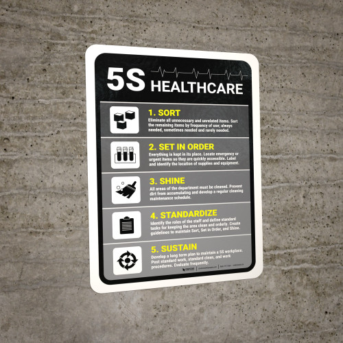5S Healthcare Portrait - Wall Sign | Creative Safety Supply